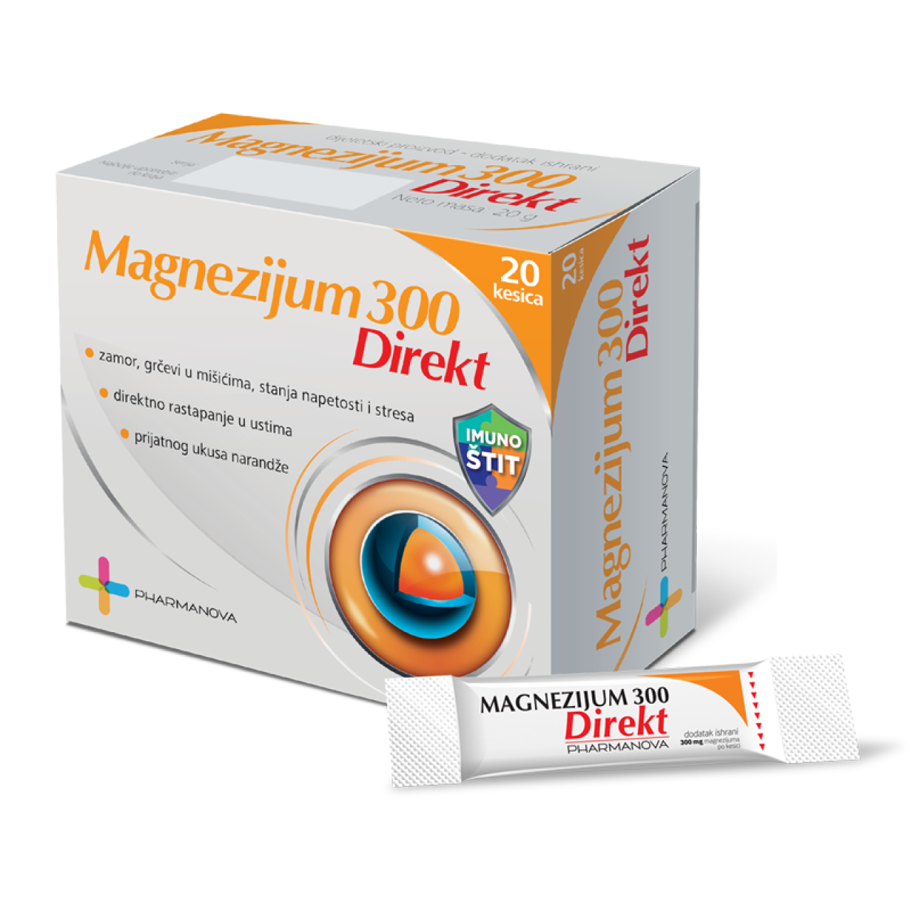 Magnezijum 300 Direkt Kesice A20 | Online Apoteka Laurus