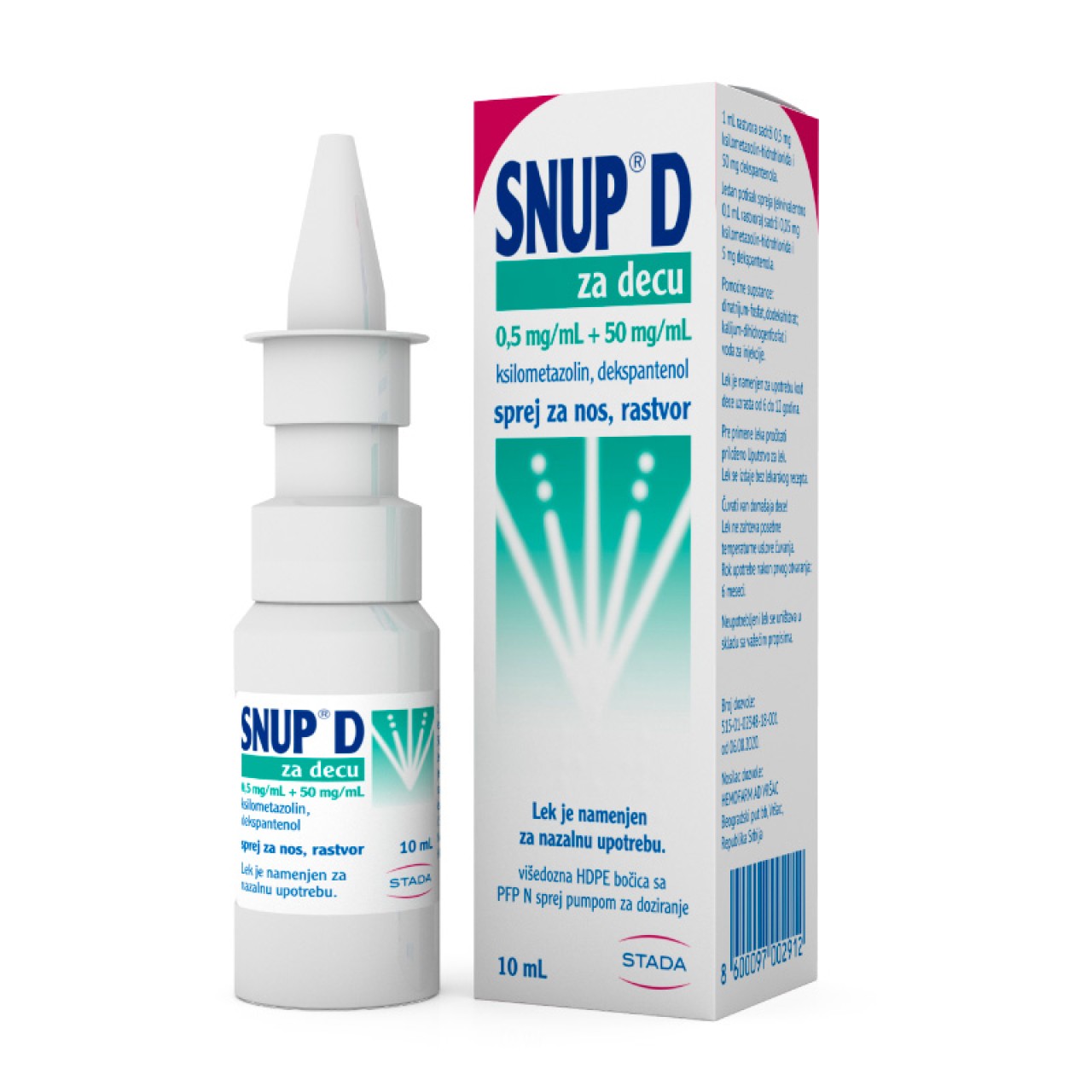 Snup D (0.5Mg/Ml+50Mg/Ml) Sprej Za Nos Za Decu 10Ml | Online Apoteka Laurus